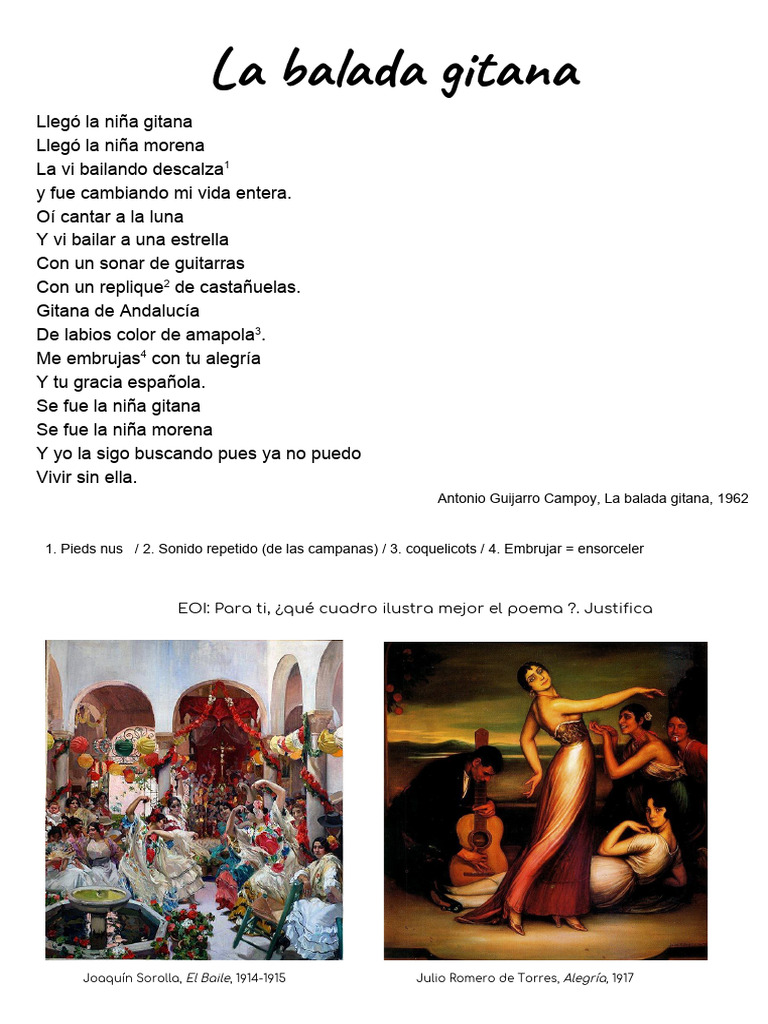 La Balada Gitana | PDF