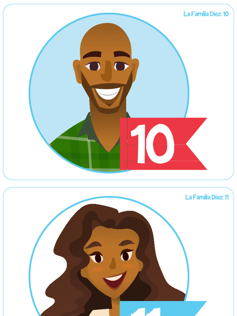 La Familia Diez: Números del 10 al 19 | PDF