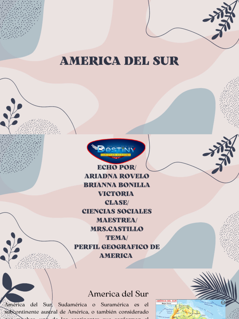 Geografía de Sudamérica: Regiones y Países | PDF