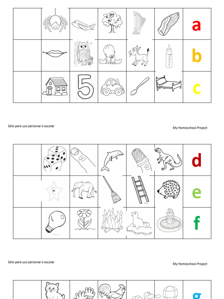 Proyecto Escolar: Alfabeto Completo | PDF