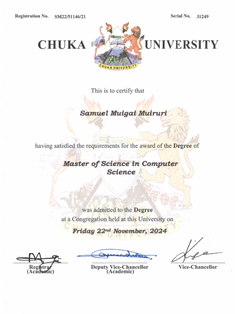 Masters in Computer Science | PDF