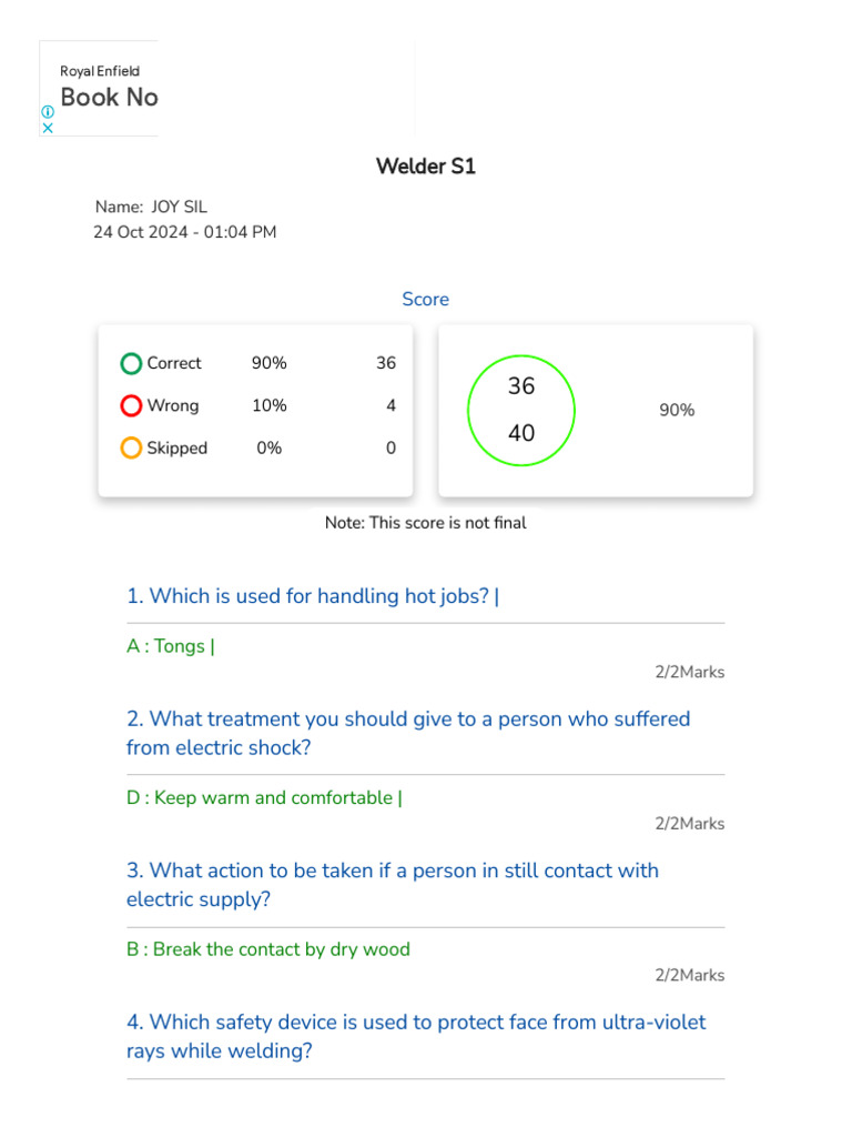 Welding Safety and Techniques Quiz | PDF | Welding | Construction