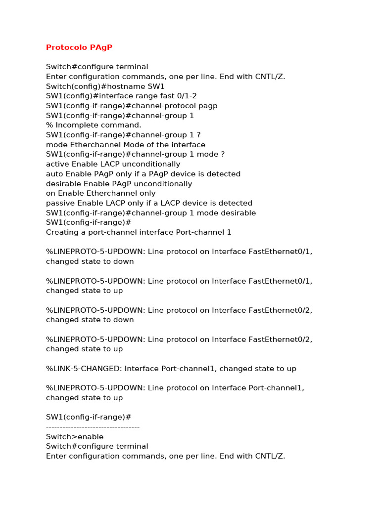 01112025 - Ether Channel - Link Aggregation | PDF | Computer Engineering | Internet Protocols