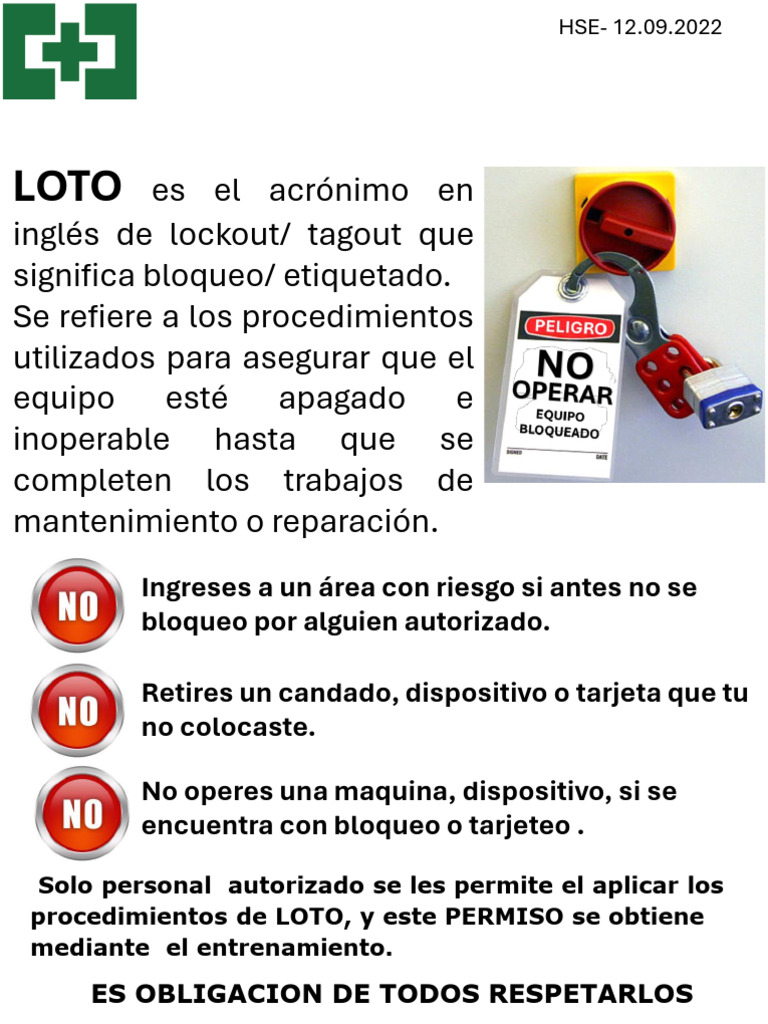 Loto de Seguridad | PDF