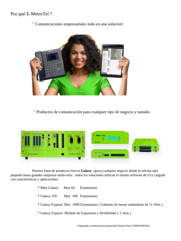 Soluciones de Comunicación E-MetroTel | PDF | Computación en la nube ...