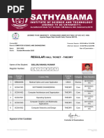 Sathyabama CSE Data Science Arrear Hall Ticket | PDF