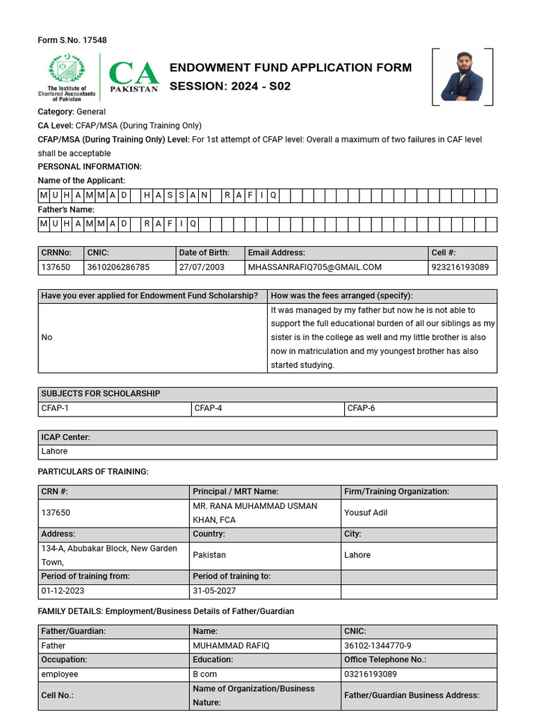 Endowment Fund Form Preview - The Institute of Chartered Accountants of ...