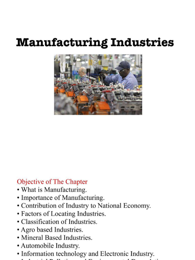 Manufacturing Industries | PDF