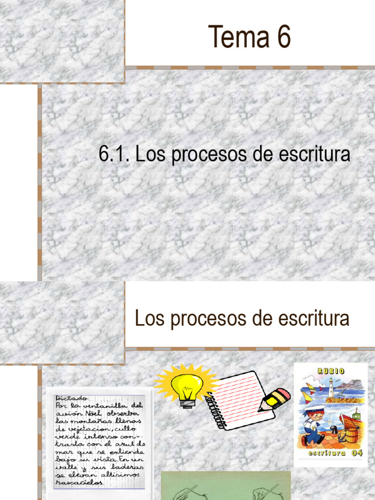 Tema 6 Escritura - procesosDA | PDF | Palabra | Escritura