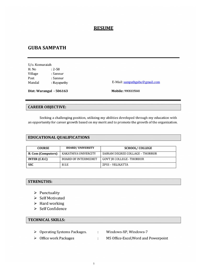 Sampath Resume | PDF