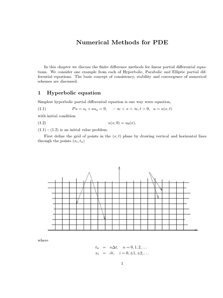 linear | PDF | Partial Differential Equation | Finite Difference