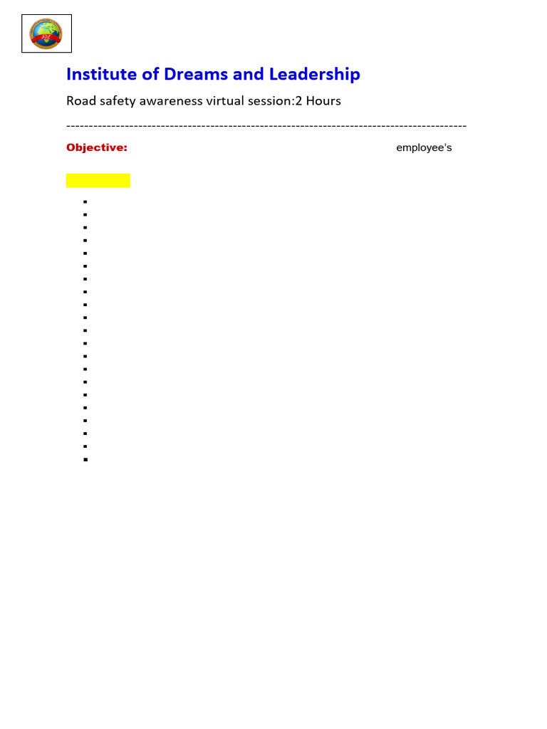 Road Safety Training-1 | PDF