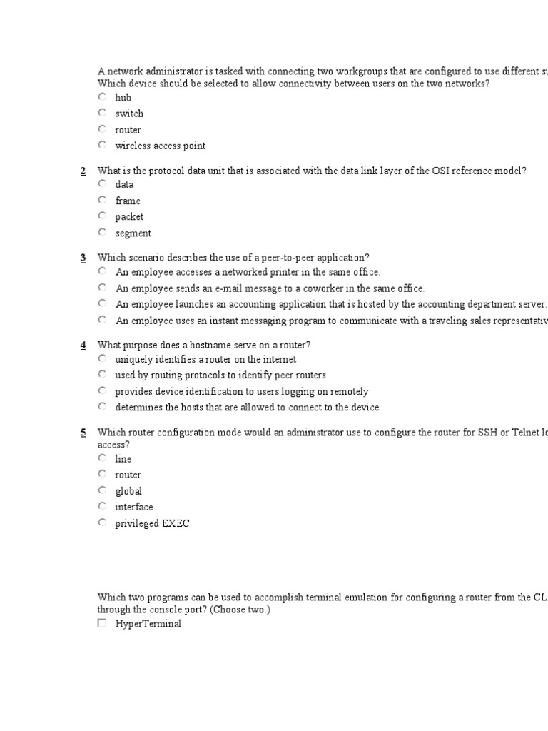 Soal Ccna | PDF | Router (Computing) | Computer Network
