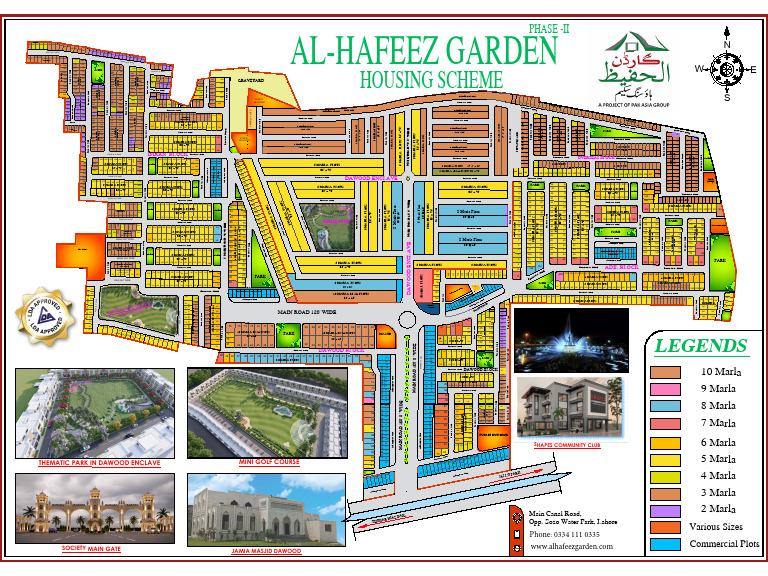 Al Hafeez Garden Lahore Society Map | PDF