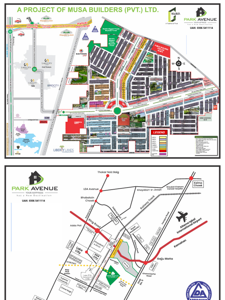 PDF Map Park Avenue Housing Scheme Lahore | PDF