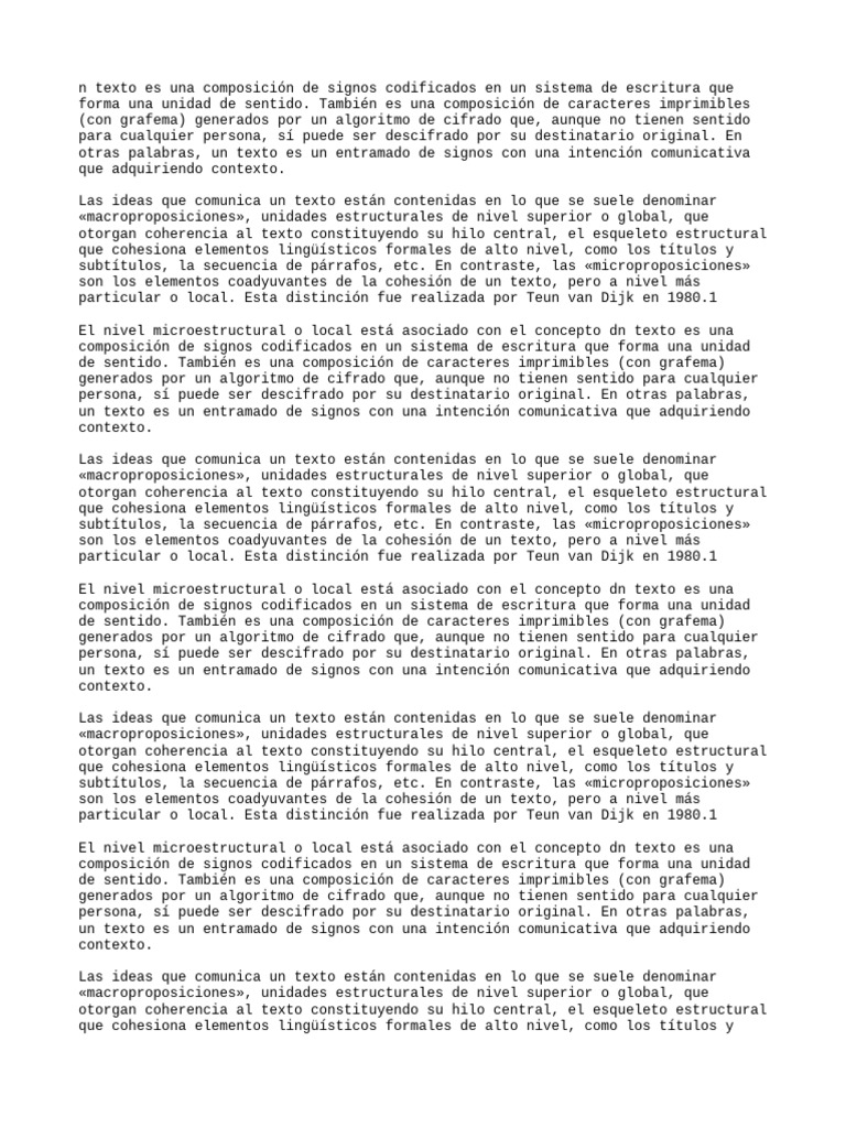 Estructura del Texto: Macro y Microproposiciones | PDF | Teoría ...