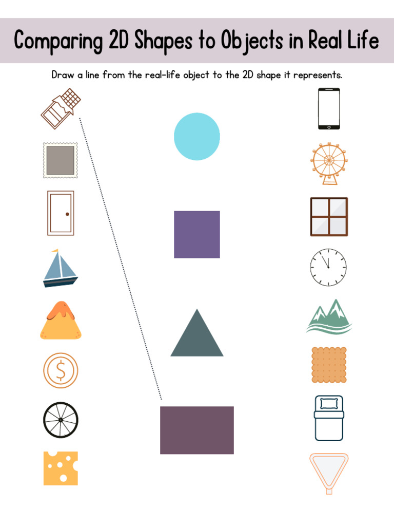 Comparing Shapes Worksheet PDF | PDF