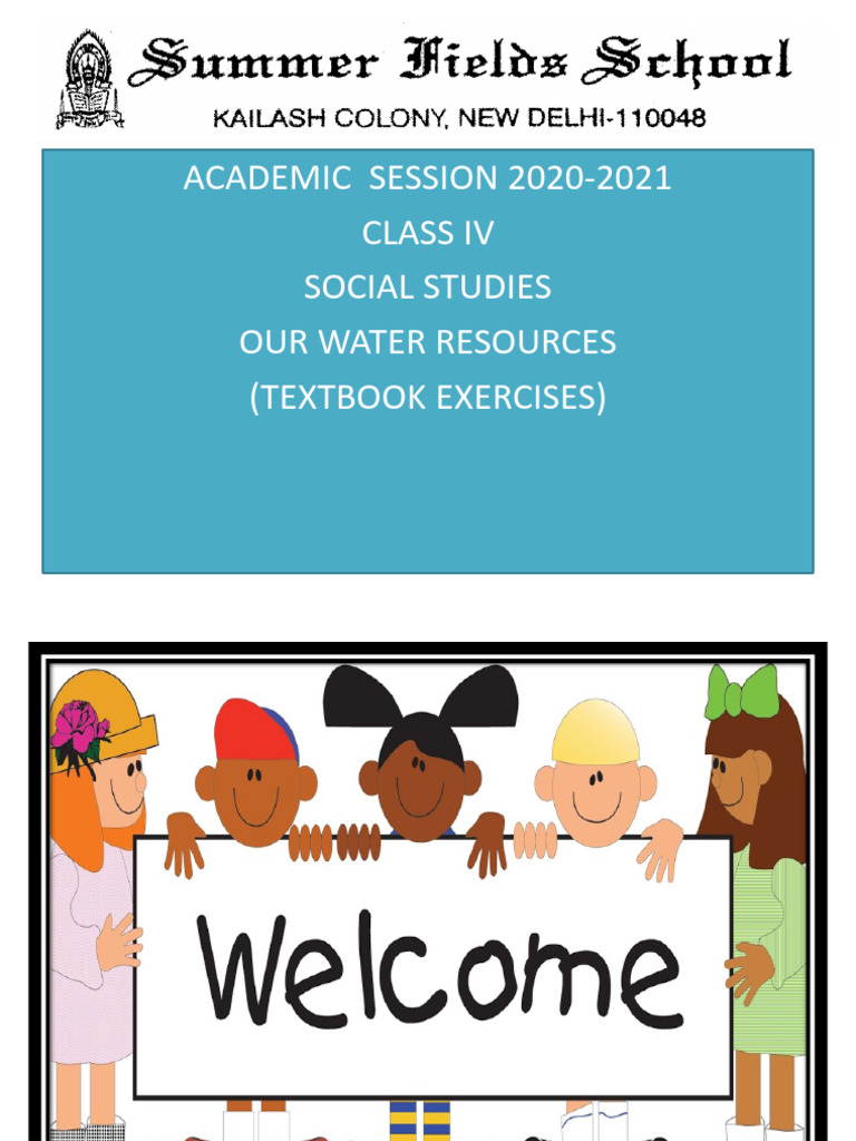 Class IV Social Studies Our Water Resources Textbook Exercises 2020 ...