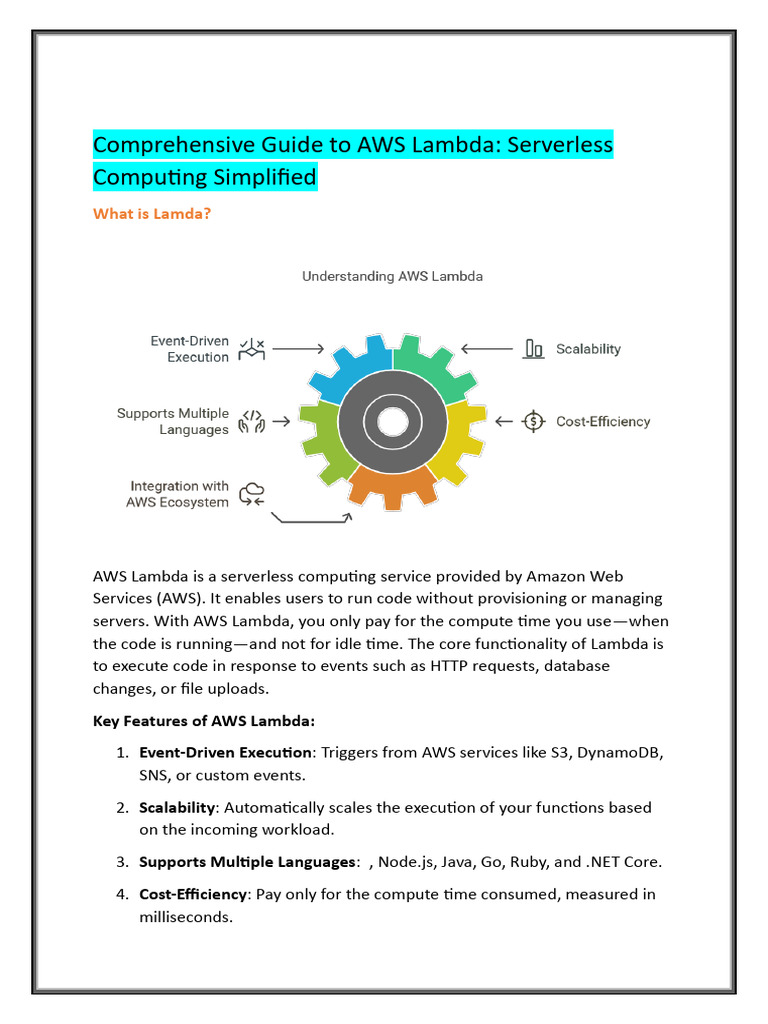 Comprehensive Guide To AWS Lambda | PDF | Amazon Web Services | Runtime System