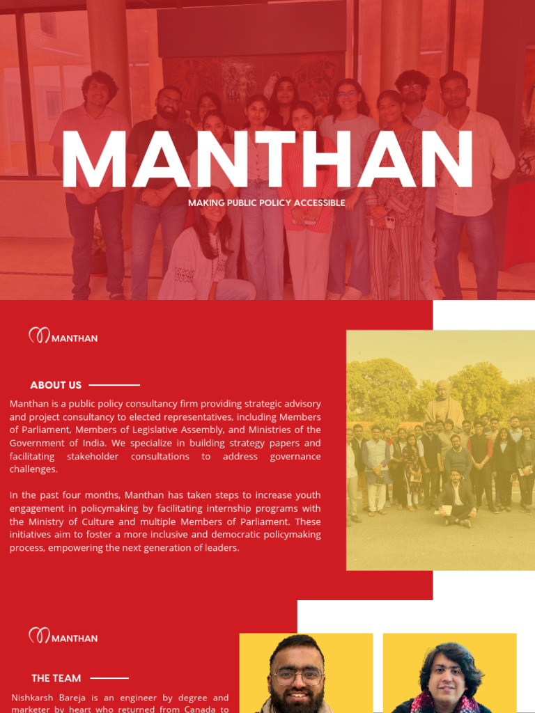Manthan Brochure | PDF | Government