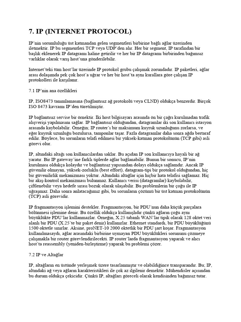Ip (Internet Protocol) | PDF