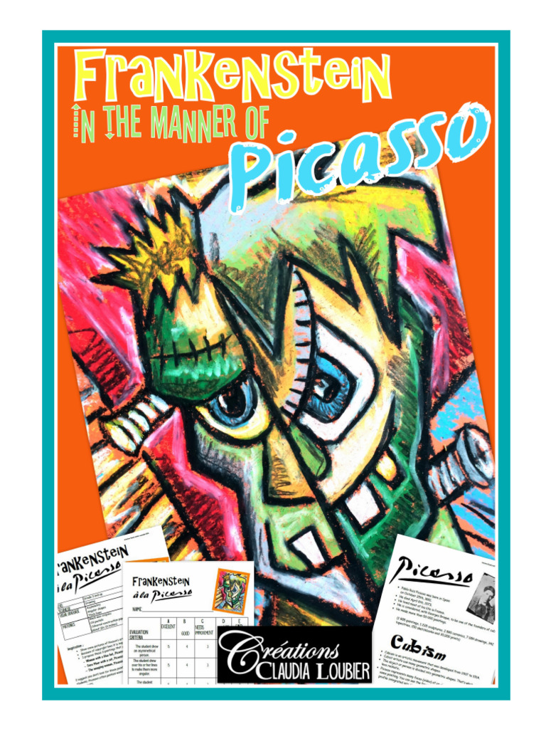 Frankenstein in The Style of Picasso Halloween Cubism | PDF | Pablo ...