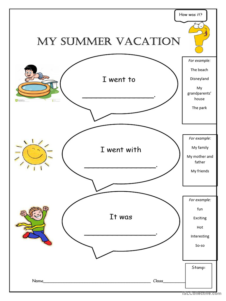 My Summer Vacation | PDF