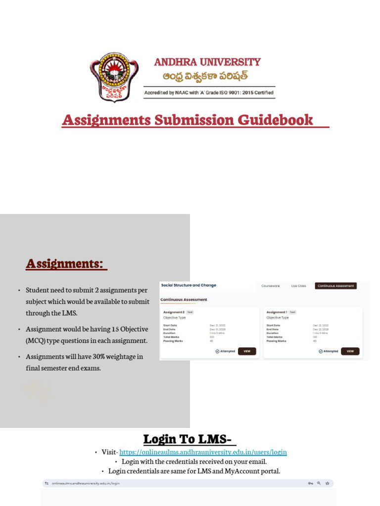 Assignments Submission Guidebook | PDF