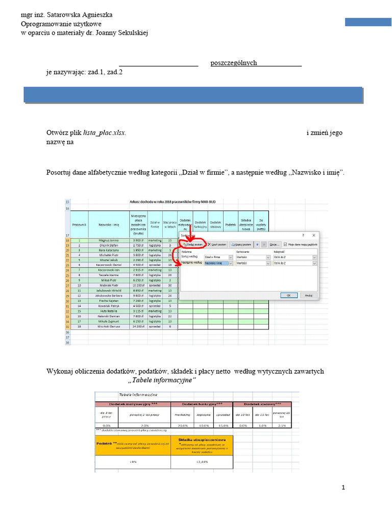 Laboratorium 3 Excel | PDF