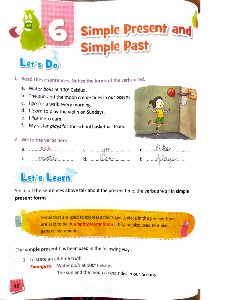 Simple Present - GM Book Practice Class 4 | PDF | Linguistics | Grammar