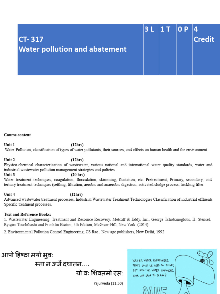 Lec1. Water Pollution | PDF | Water Pollution | Water
