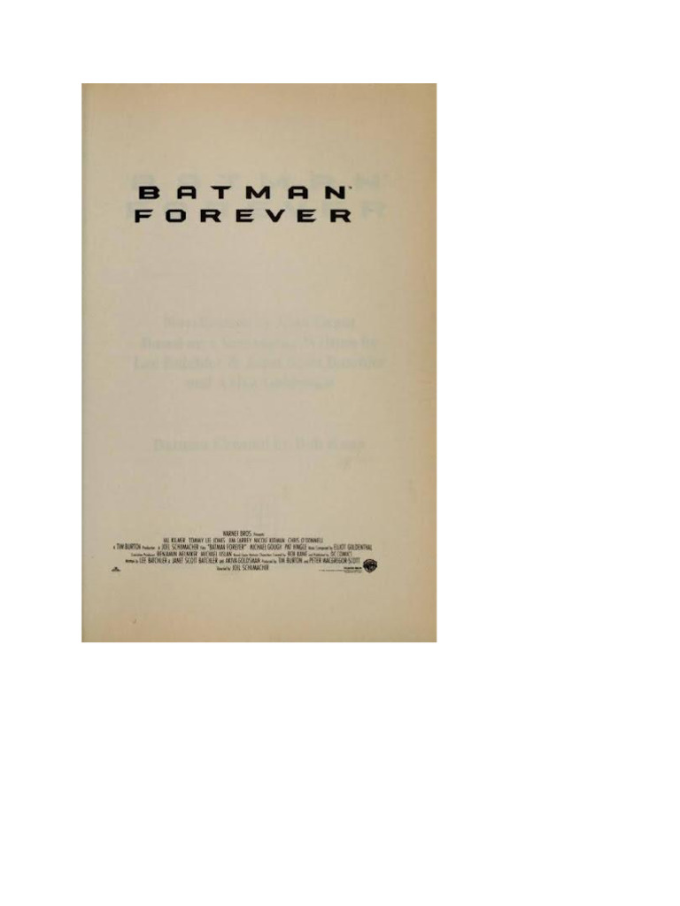 Batman Forever Novelization | PDF