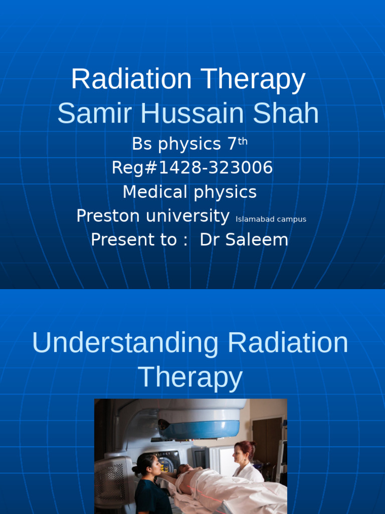 Radiation therapy | PDF | Radiation Therapy | Oncology