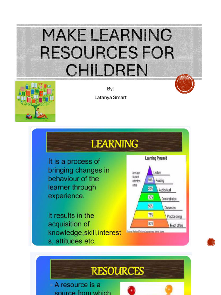 Make Learning Resources For Children | PDF