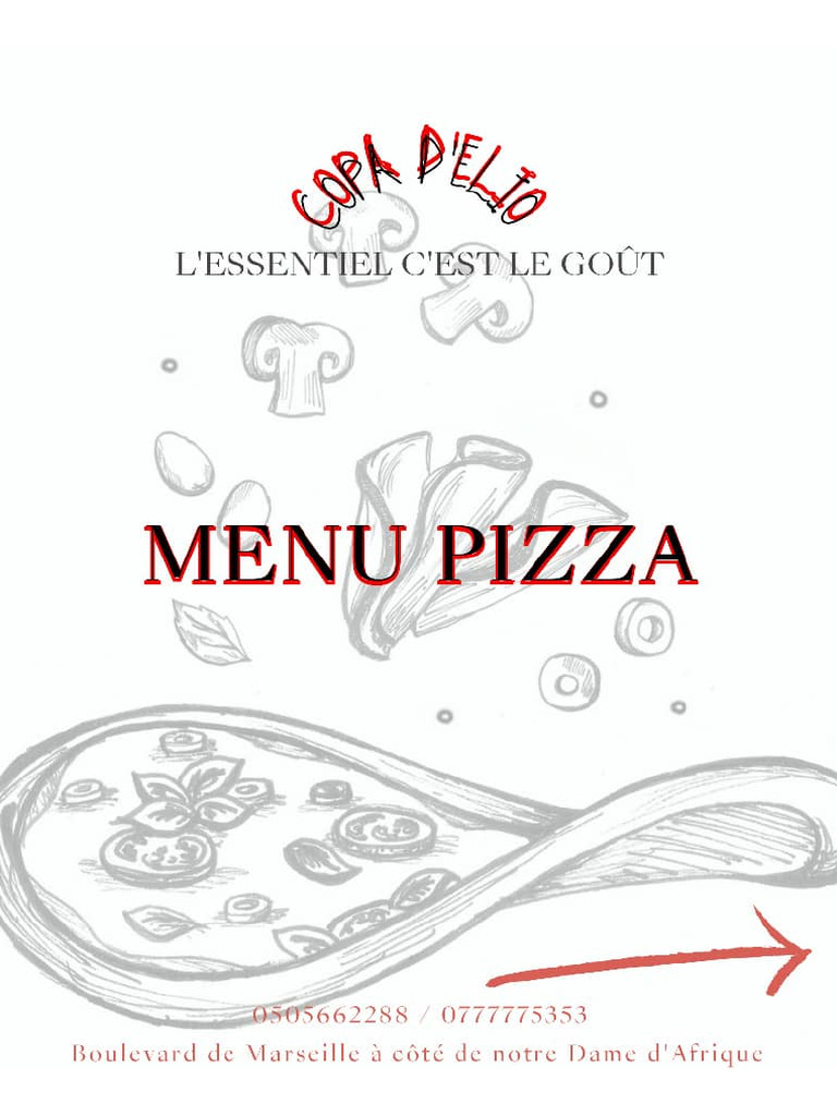 Menu Pizza - Copa D'elio | PDF