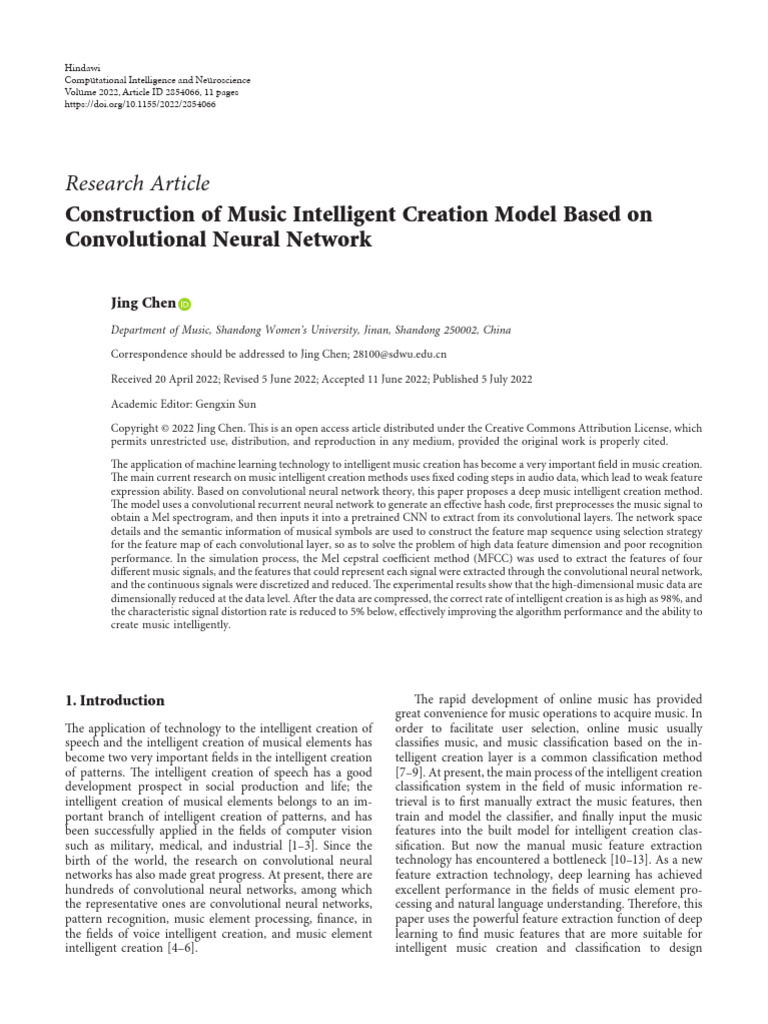 música - inteligencia musical | PDF | Artificial Neural Network | Deep Learning