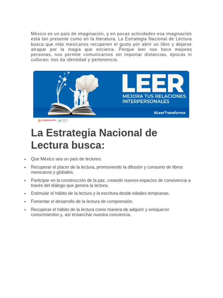 ESTRATEGIA DE LECTURA | PDF