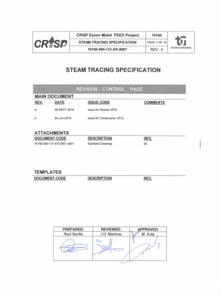Steam Tracing Specification Overview | PDF | Pipe (Fluid Conveyance ...