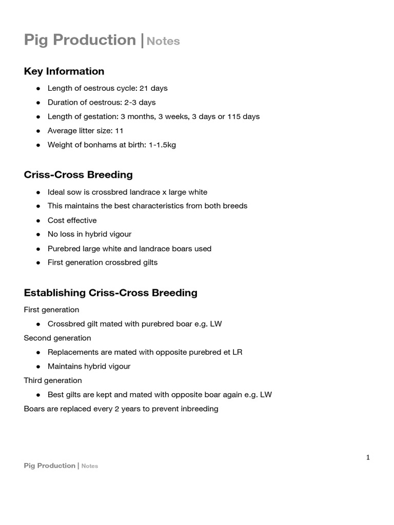 Pig Production and Management Guide | PDF | Pig | Meat