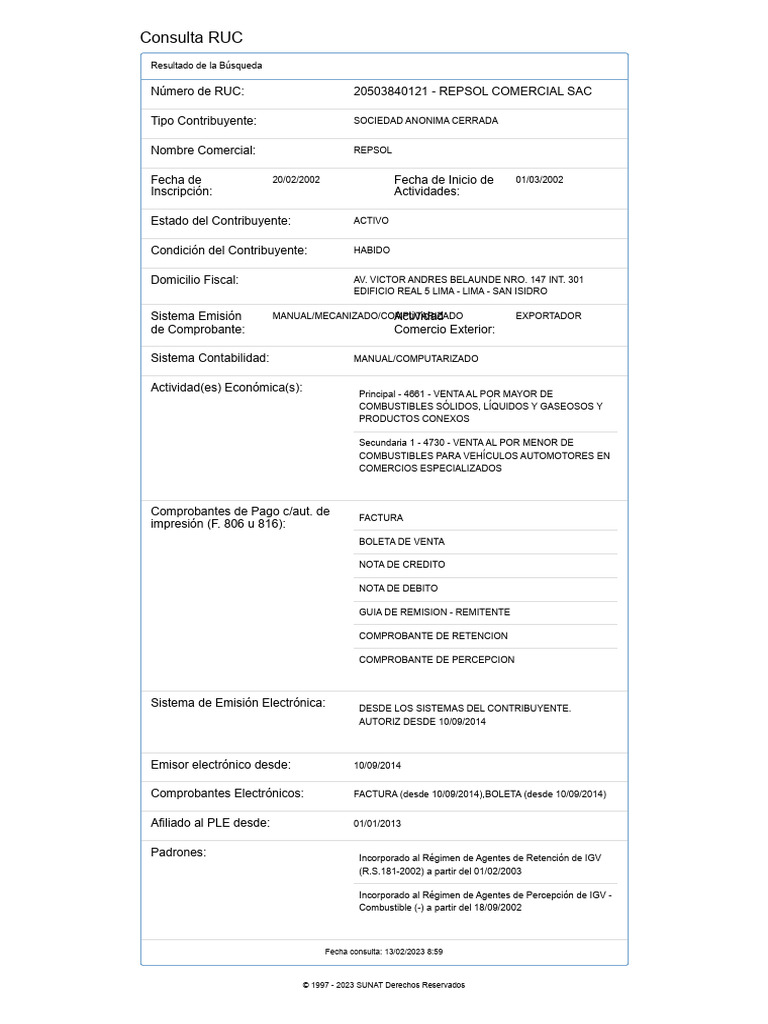 Ruc 2 | PDF | Industrias de servicio | Comercio