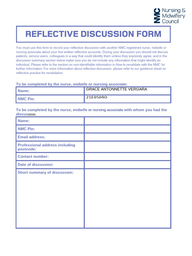 Reflective-Discussion-Form Final | PDF