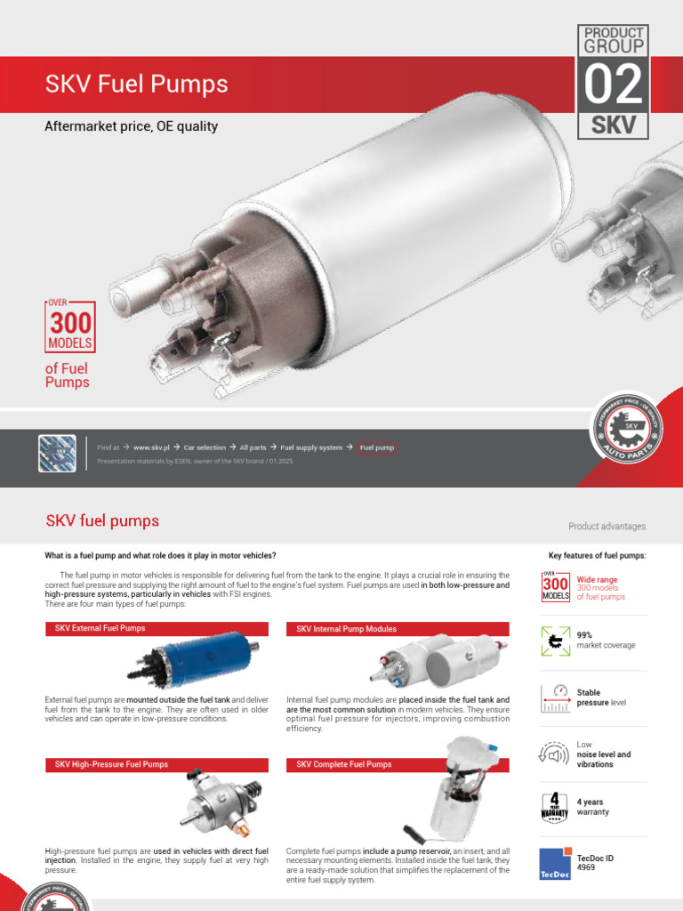 SKV Auto Parts Fuel Pump SKV | PDF | Pump | Electric Motor
