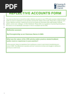 Reflective-Accounts-Form 3 | PDF | Nursing | Patient