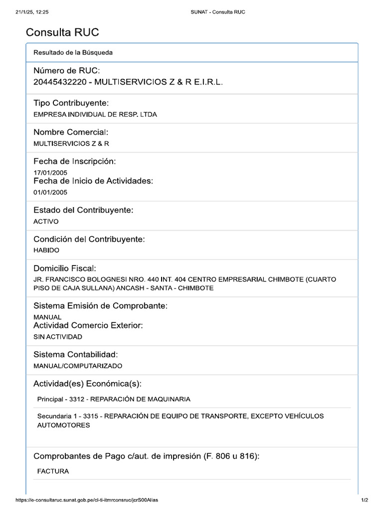 RUC 10 | PDF