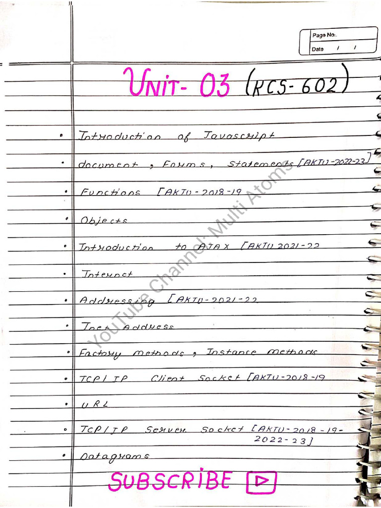 Web Technology Unit 3 by Multi Atoms | PDF