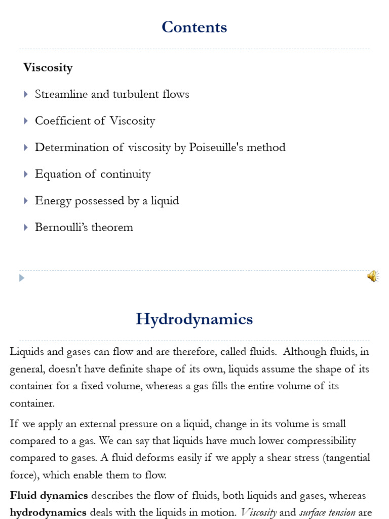 Hrdrodynamics | PDF | Fluid Dynamics | Viscosity