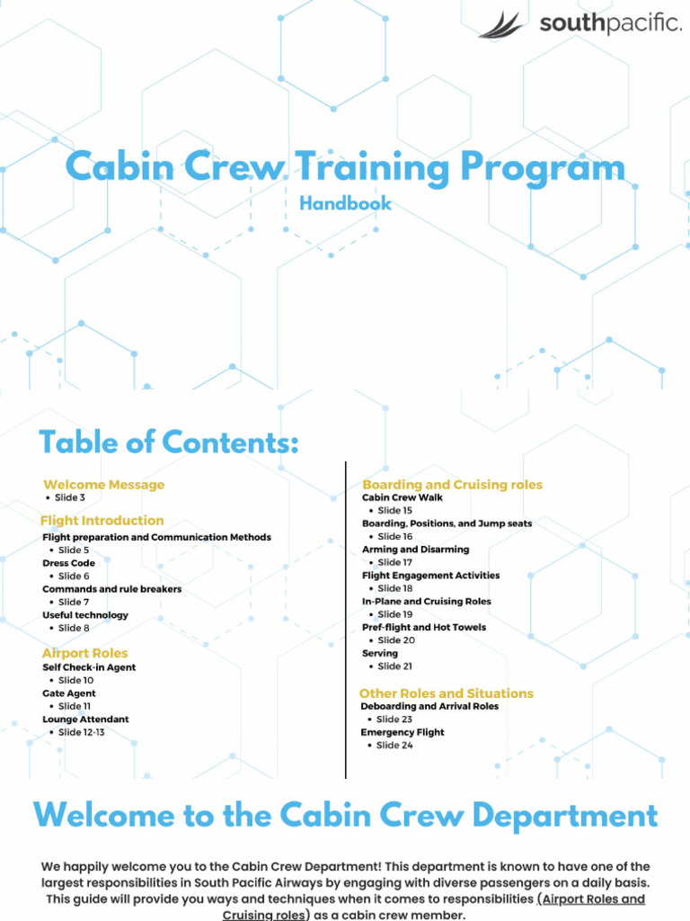 Cabin Crew Handbook | PDF