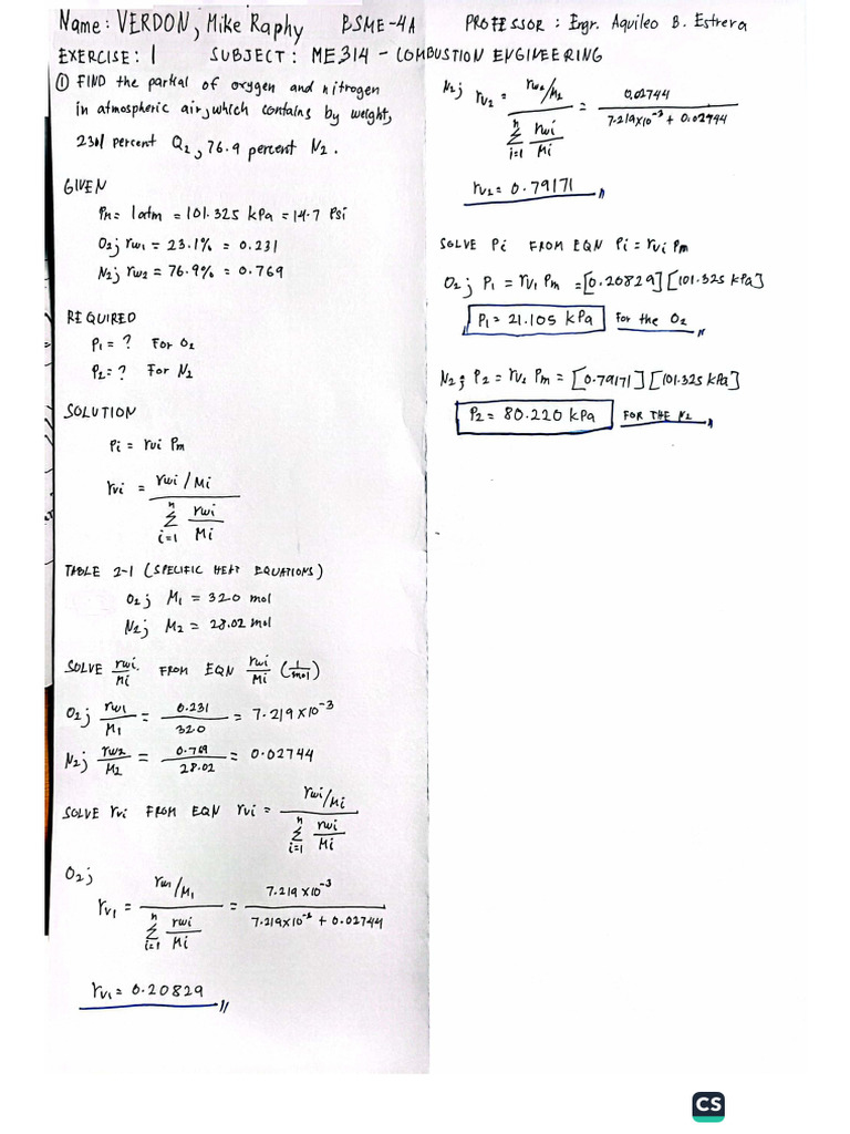 VERDON_BSME-4A_ME-314_EXERCISE 1 | PDF
