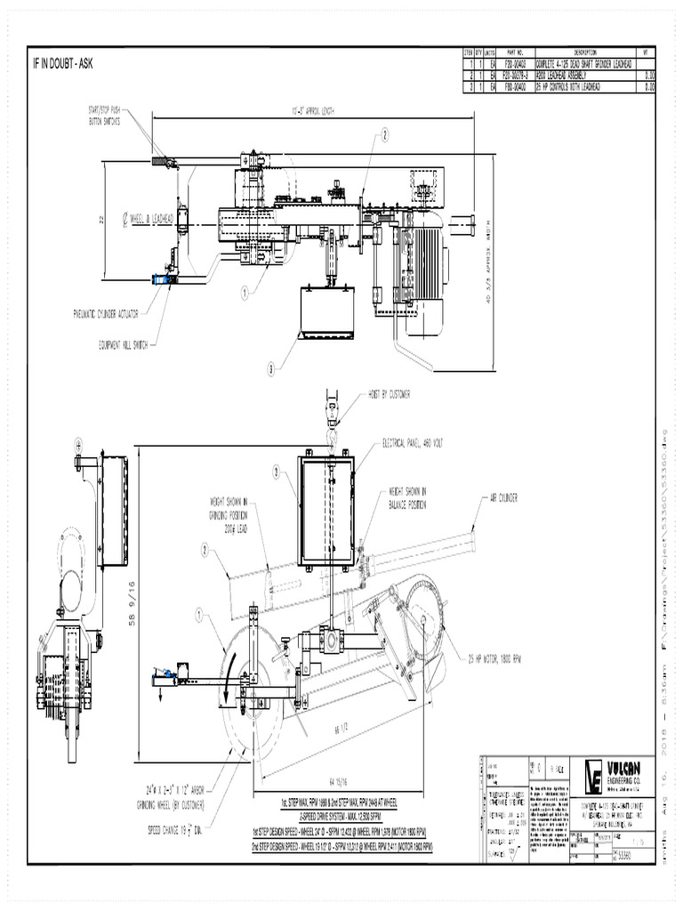 Vulcan Swing Grinder Drawing 53360 | PDF