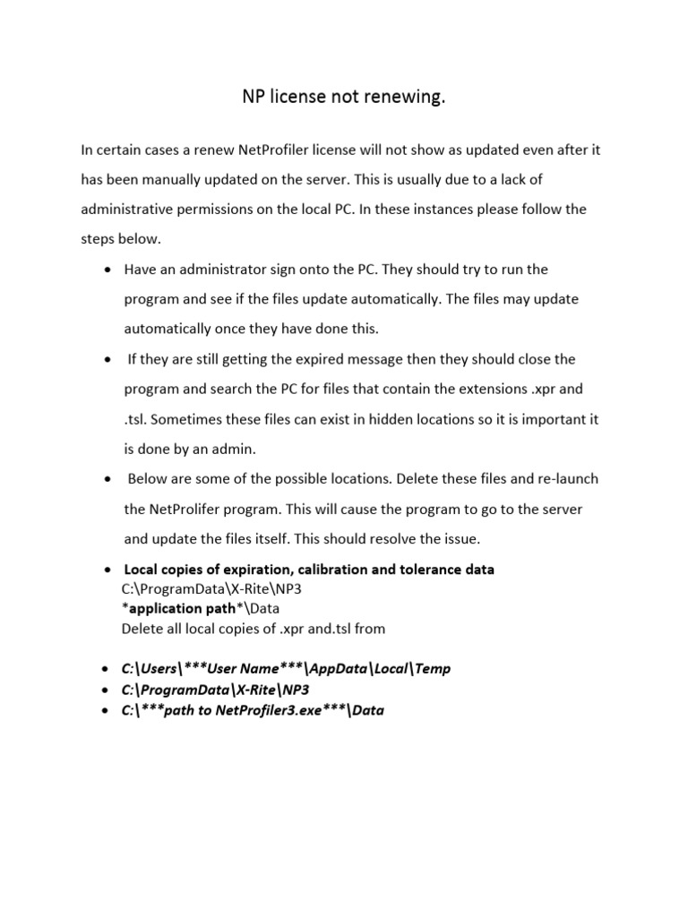 Fixing NetProfiler License Renewal Issues | PDF
